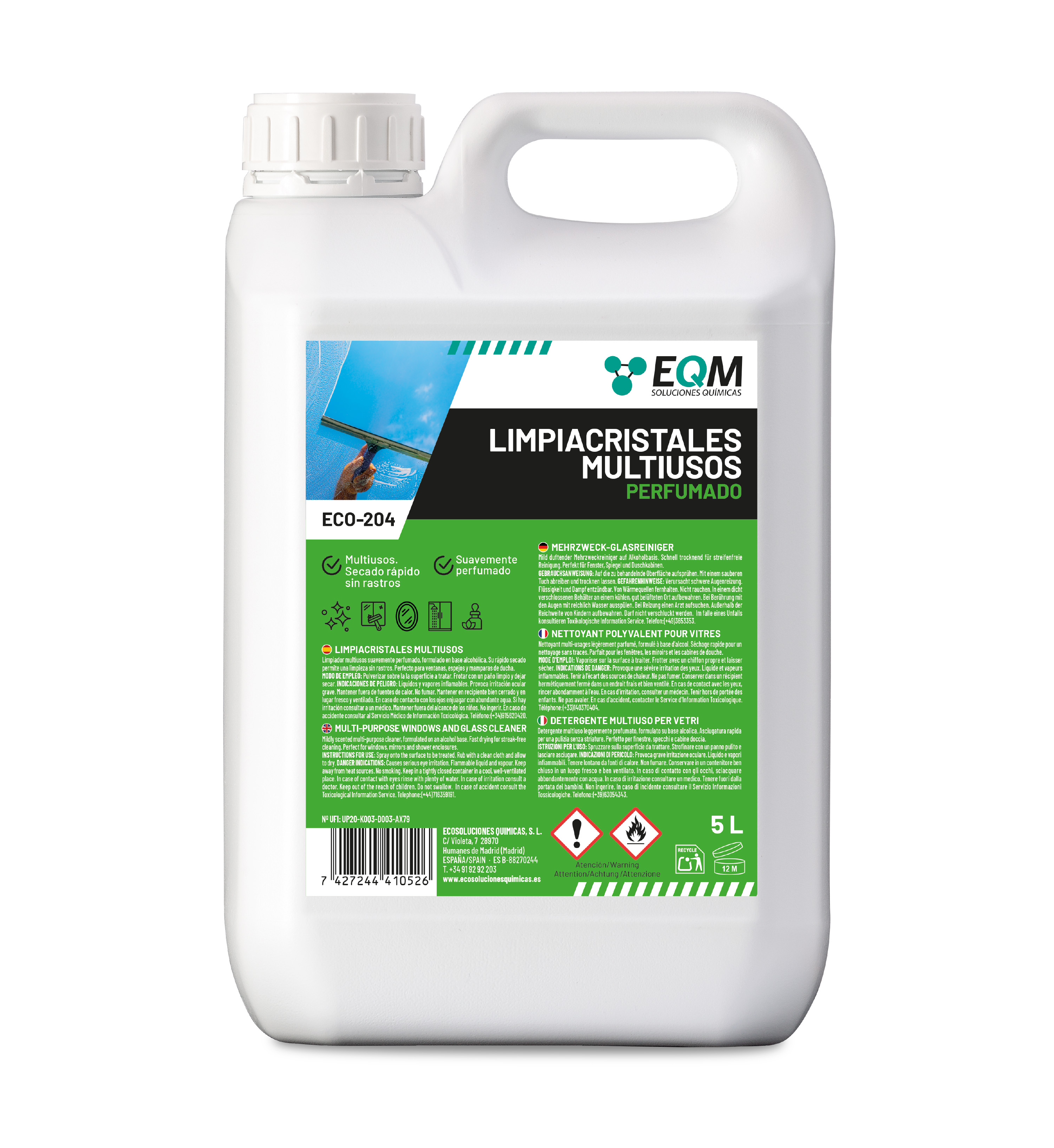 LIMPIACRISTALES MULTIUSOS PERFUMADO – Ecosoluciones Químicas