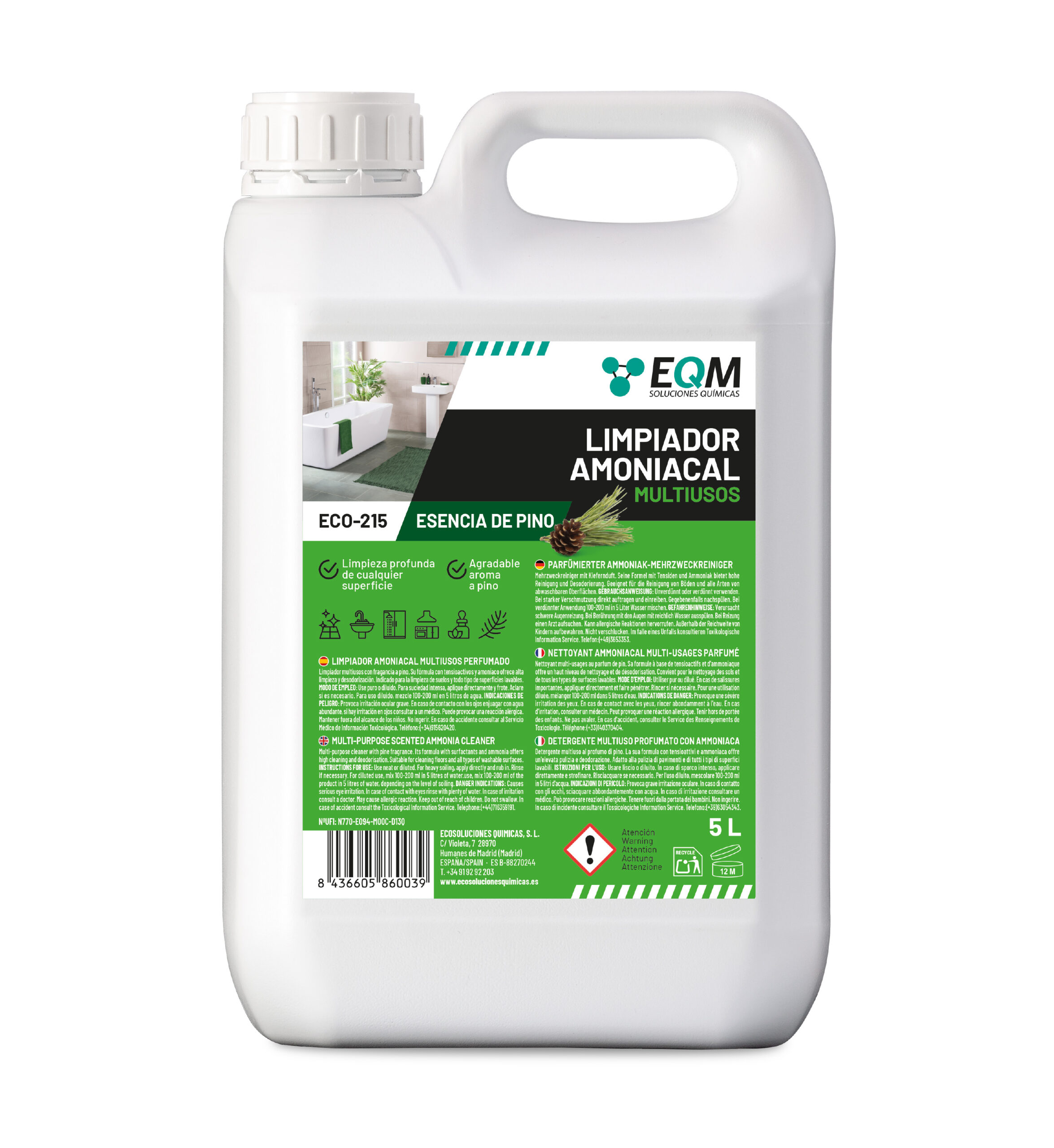 Limpiador Amoniacal Multiusos Perfumado – Ecosoluciones Químicas